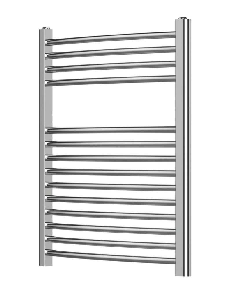 Blyss 700mm x 600mm 859BTU Chrome Curved Towel Radiator - Screwfix