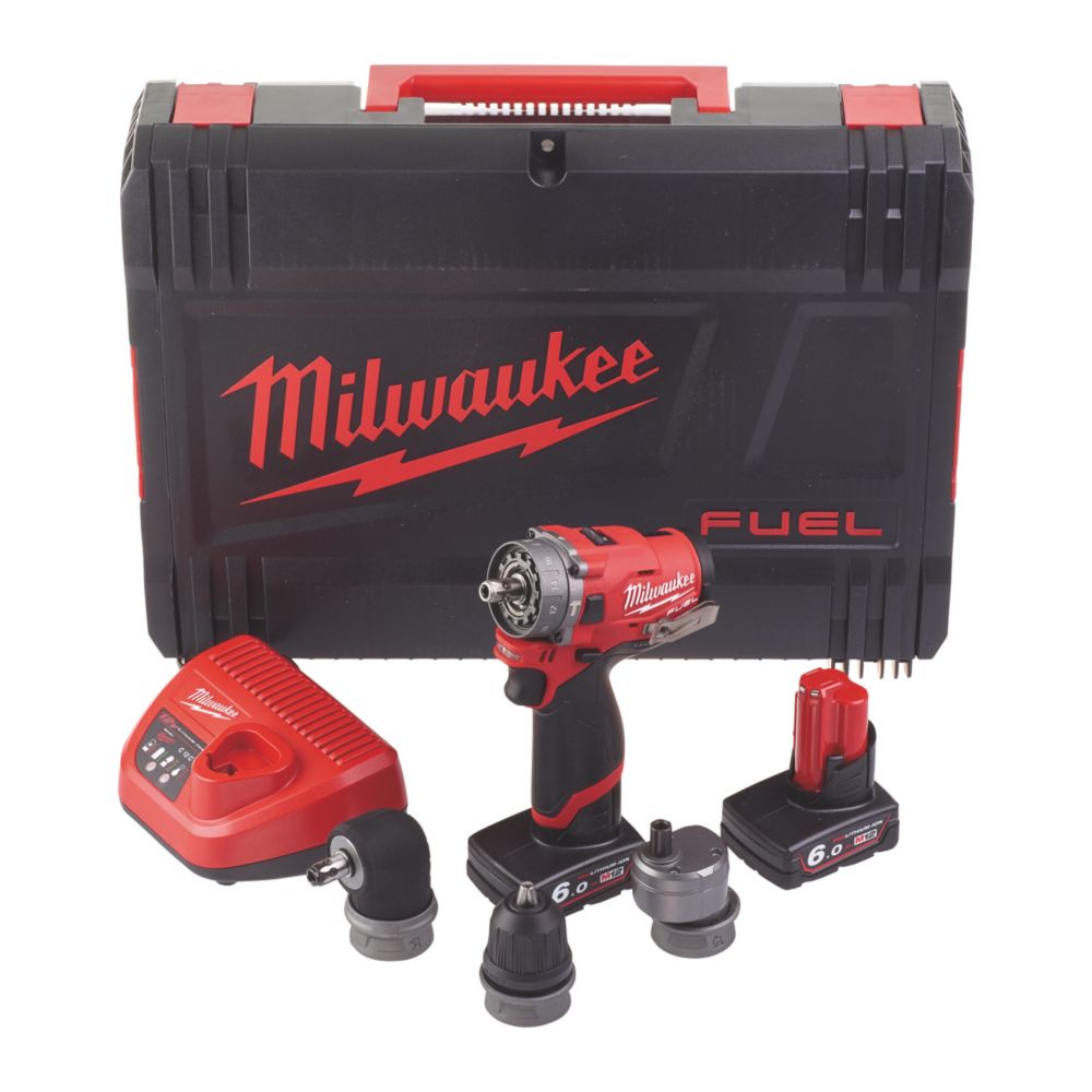 Milwaukee M12 FPDXKIT-602X FUEL 12V 2 x 6.0Ah Li-Ion RedLithium ...