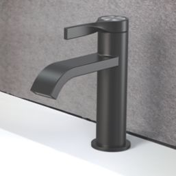 Swirl Ayre Basin Mono Mixer Matt Black - Screwfix