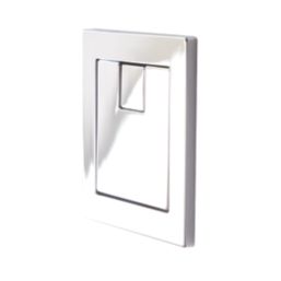Highlife Bathrooms Dual-Flush Square Push Button Chrome - Screwfix
