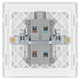 British General Evolve 20A 1-Gang DP Control Switch Brushed Steel with ...