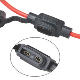 Pearl Automotive 30A 12V Mini Blade Inline Fuse Holder - Screwfix