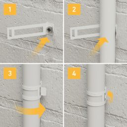 D-Line Fire Rated Safe-D Conduit Clip 20mm White 20 Pack - Screwfix