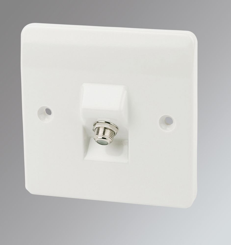 MK Logic Plus 1-Gang F-Type Satellite Socket White - Screwfix MK Logic Plus 1-Gang F-Type Satellite Socket White - Screwfix