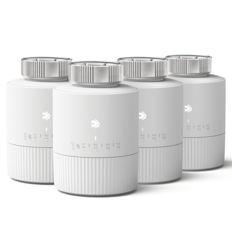 Tado Basic White Smart Thermostatic Radiator Head 4 Pack - Screwfix