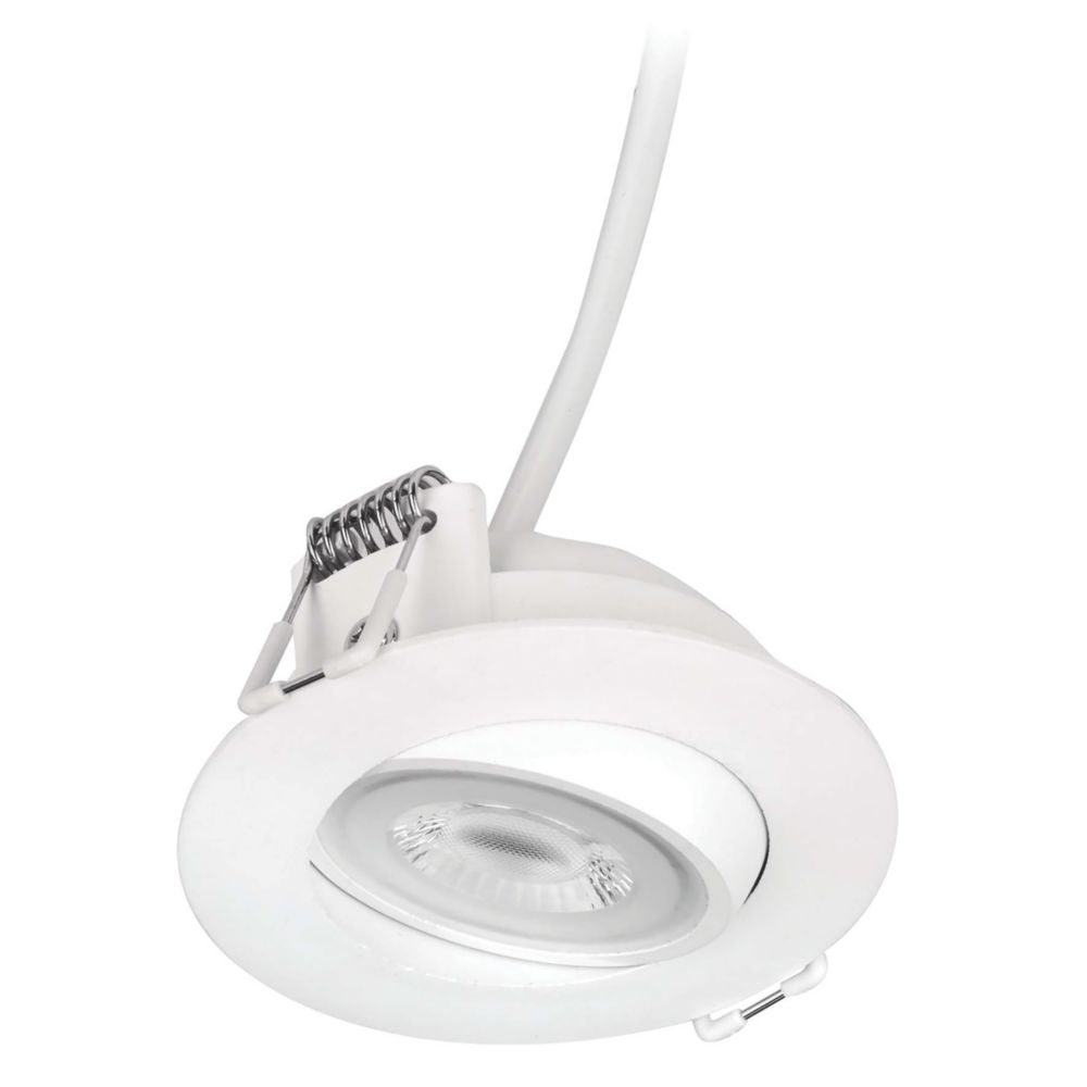 4lite VINOVIA Fixed & Adjustable LED Downlight White 4W 480lm - Screwfix
