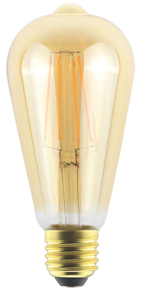 LAP E27 ST64 LED Virtual Filament Light Bulb 470lm 3.4W - Screwfix