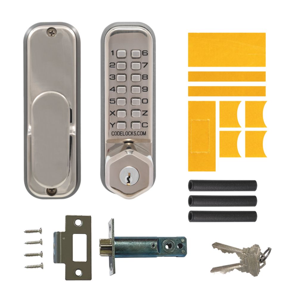 Codelocks Fire Rated Push-Button Lock with Mortice Latch 52mm - Screwfix
