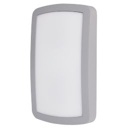 LAP Indoor Rectangular LED Bulkhead Grey 11W 600lm - Screwfix