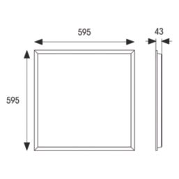 4lite Square 600mm x 600mm LED Multi Wattage Panel White 12W - 18W 2100 ...