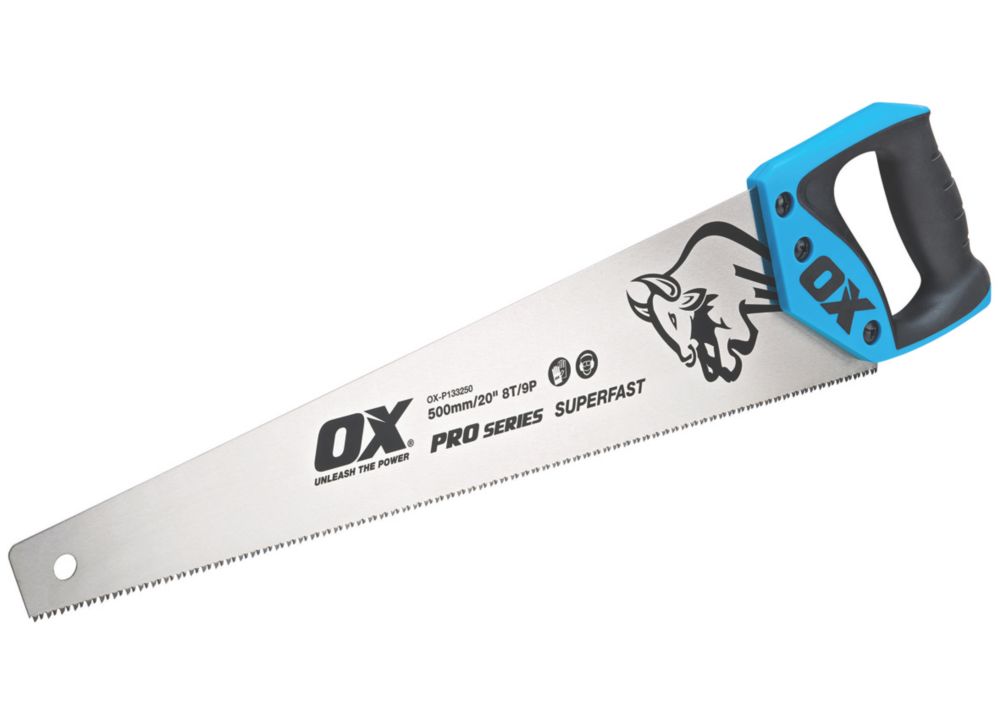 OX Pro 8tpi Wood Hand Saw 20" (500mm) - Screwfix