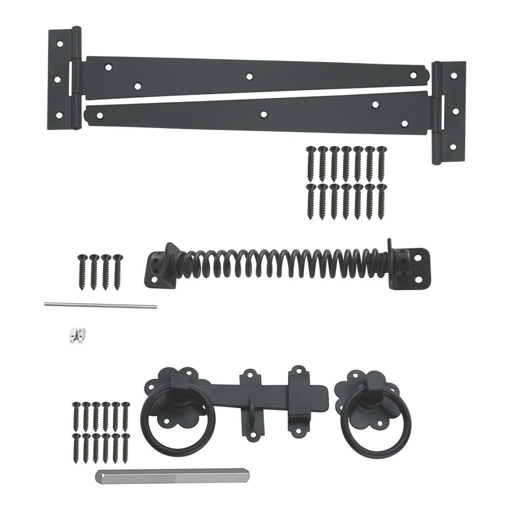 Smith & Locke Gate Latch Kit Black - Screwfix