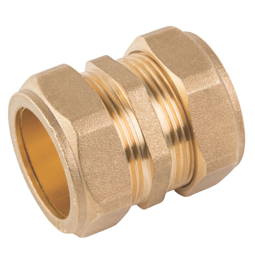 Midbrass Brass Compression Adapting Female Coupler 22mm x 3/4" - Screwfix