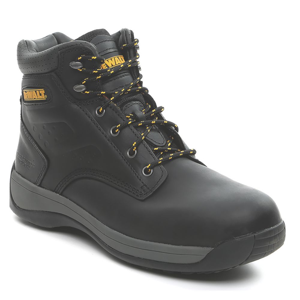 DEWALT Bolster Size 12 Black Steel Toe Cap Safety Boots - Screwfix