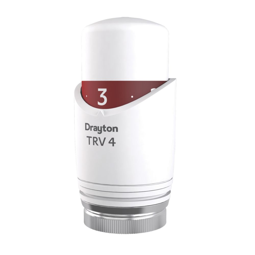 Drayton TRV4 White Thermostatic Radiator Head - Screwfix