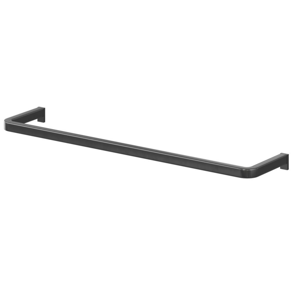 Elland Towel Rail Black 400mm x 80mm x 20mm - Screwfix