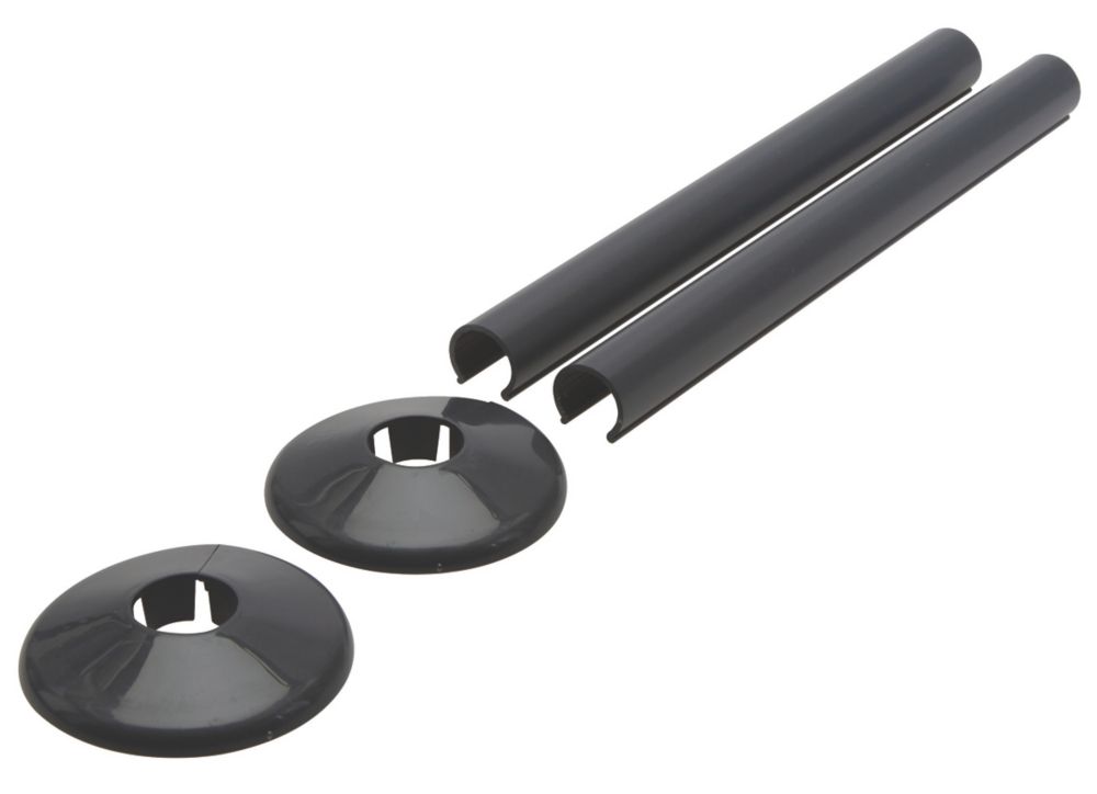 Talon Snappit Radiator Tail Pipe Covers Anthracite Grey 18mm x 200mm 2 ...