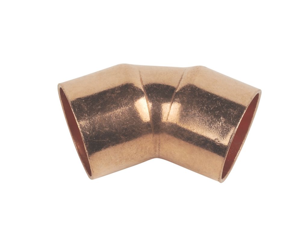Flomasta Copper End Feed Equal 135° Elbows 22mm 2 Pack - Screwfix