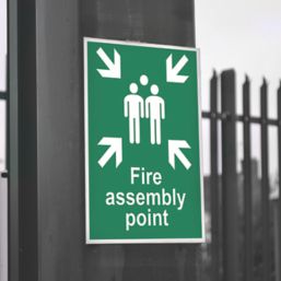 Essentials Non Photoluminescent "Fire Assembly Point" Sign 400mm x ...