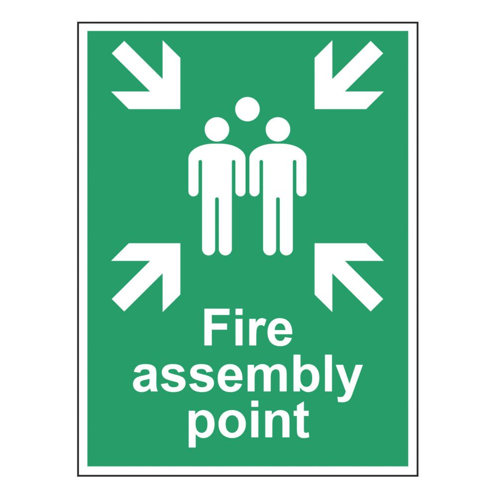 Essentials Non Photoluminescent "Fire Assembly Point" Sign 400mm x ...