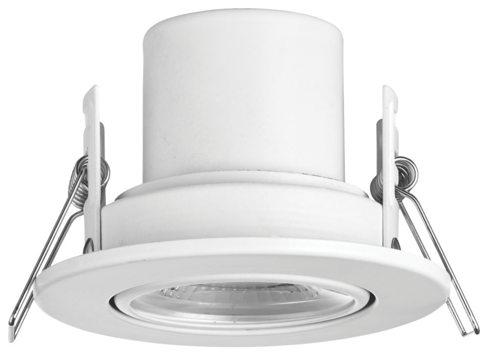 LAP Cosmoseco Tilt Fire Rated LED Downlight White 5.8W 450lm - Screwfix