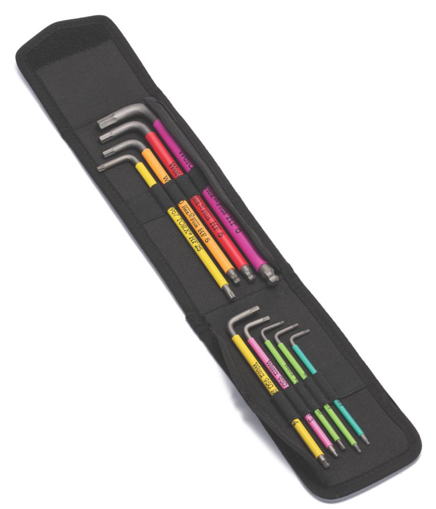 Wera Bicycle Hex-Plus & Torx (4) Metric & TX L-Key Set 9 Pcs - Screwfix