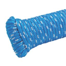 Essentials Braided Rope Blue/White 5mm x 20m - Screwfix