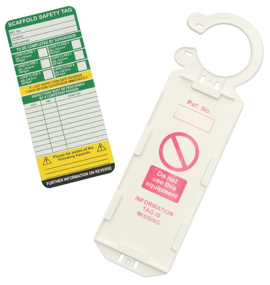 Essentials Scaffold Tag Single Kit 2 Piece Set - Screwfix