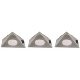 LAP Triangular LED CCT Cabinet Downlights Satin Nickel 15W 3 x 400lm 3 ...