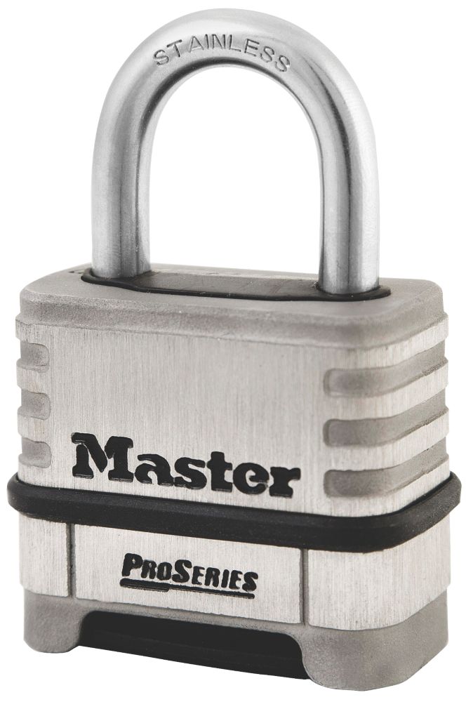 Master Lock 1174D Weatherproof Combination Padlock Silver 58mm - Screwfix