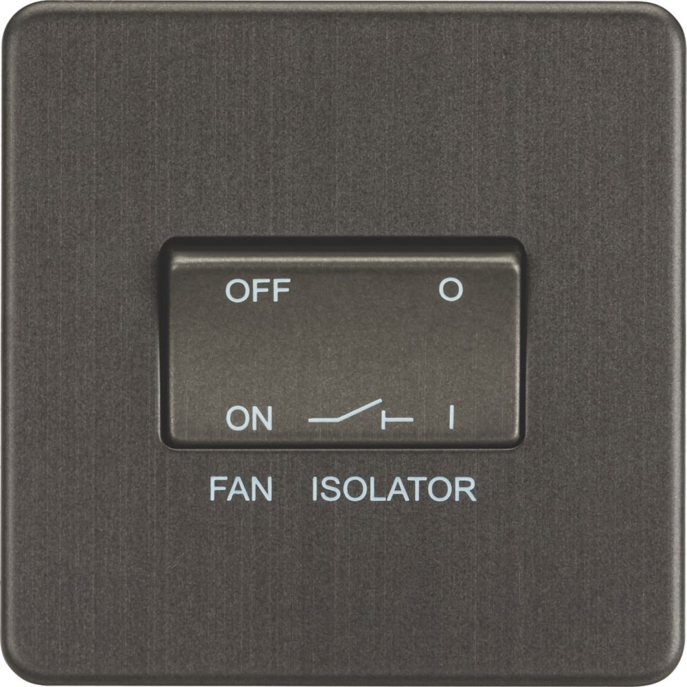 Knightsbridge 10AX 1-Gang TP Fan Isolator Switch Smoked Bronze - Screwfix