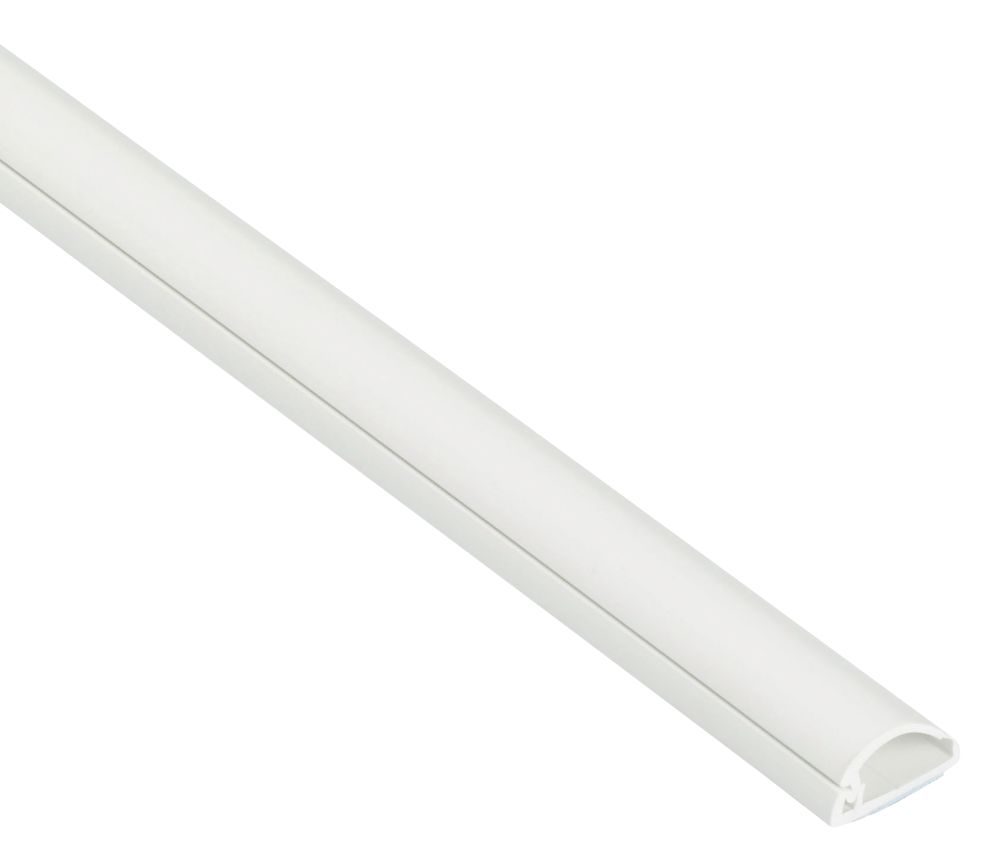 D-Line PVC White Micro Trunking 16mm x 8mm x 2m - Screwfix