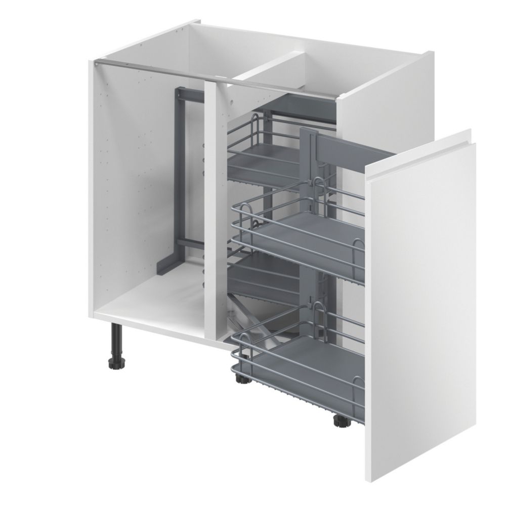 Essentials Anthracite RH Corner Pull-Out Storage 800mm - Screwfix