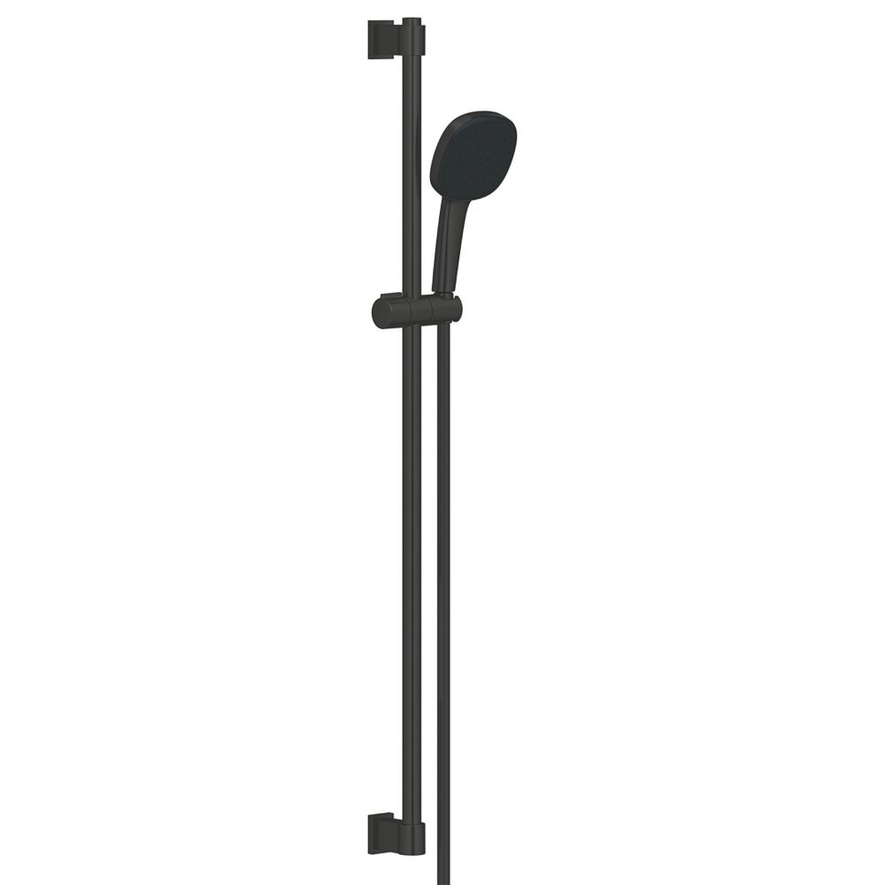 Grohe Vitalio Comfort 110 Shower Rail Set Matt Black - Screwfix