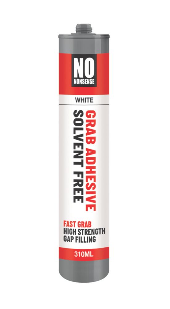 No Nonsense Solvent-Free Grab Adhesive White 310ml - Screwfix
