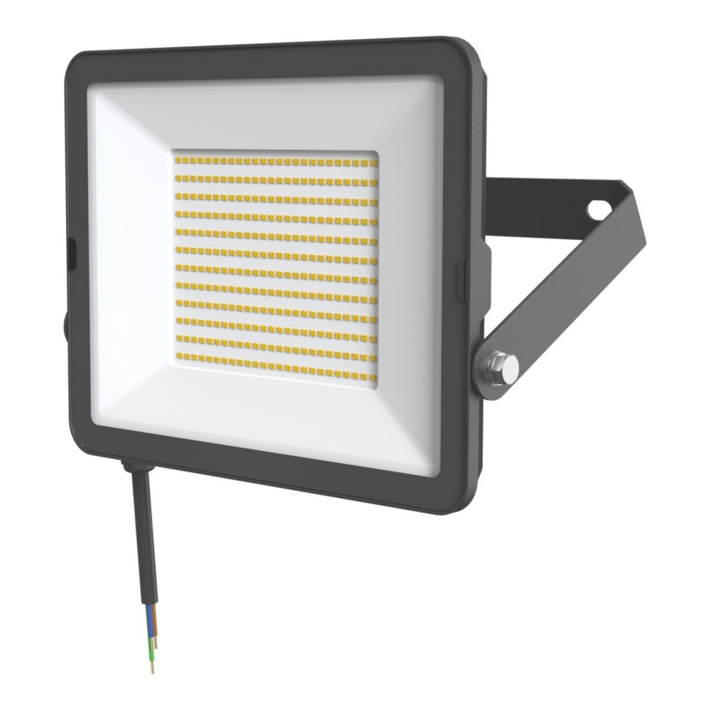 LAP Alernus Outdoor LED Floodlight Black 100W 12,000lm - Screwfix