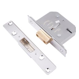 ERA 5 Lever Chrome Mortice Deadlock 64mm Case - 44mm Backset - Screwfix