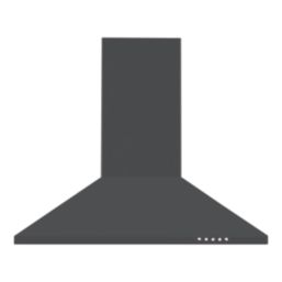Essentials Chimney Hood Black 598mm - Screwfix