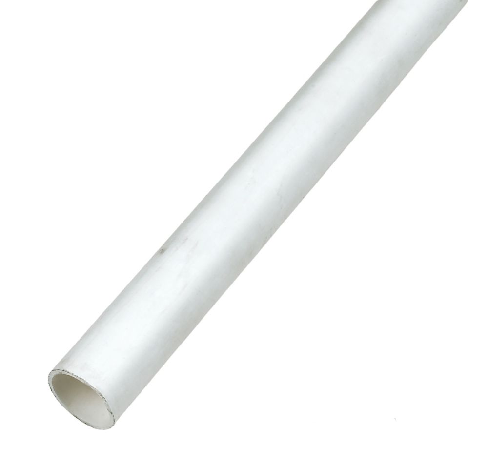 FloPlast Solvent Weld Pipes White 50mm x 3m - Screwfix