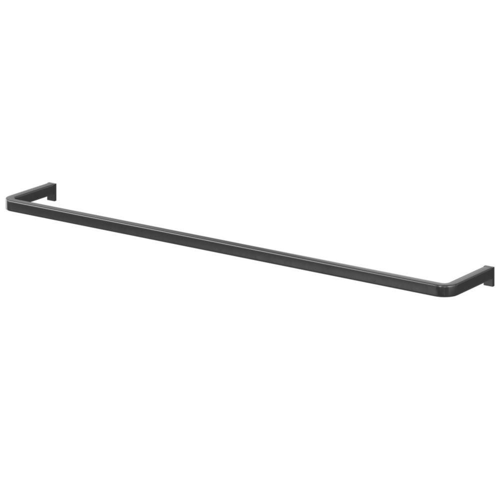 Elland Towel Rail Black 600mm x 80mm x 80mm - Screwfix