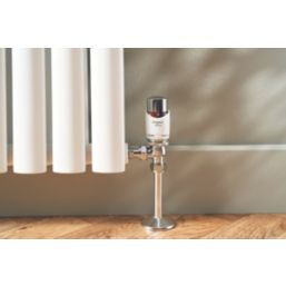 Drayton TRV4 15mm x 1/2" White/Chrome Angled Designer Thermostatic ...