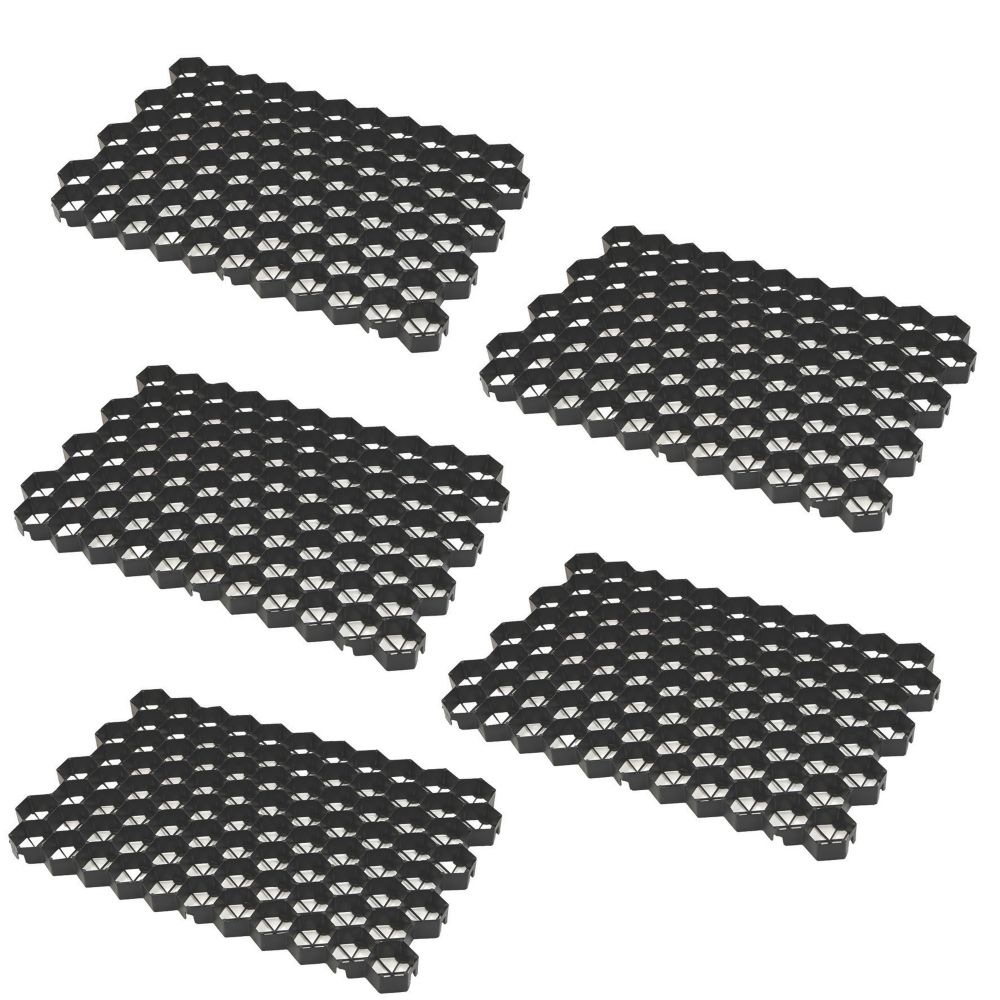 Apollo Ground Guard Black Interlocking Ground Reinforcement Tile 5 Pack ...