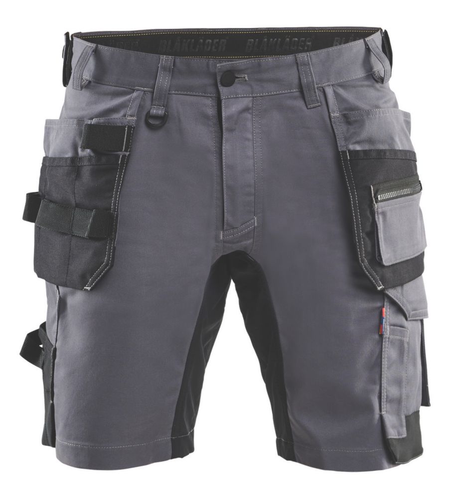 Blaklader Stretch Shorts Mid Grey 34" W - Screwfix