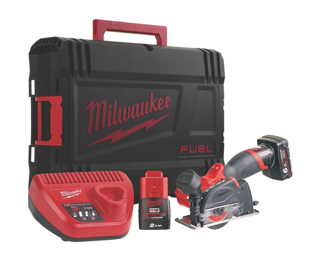 Milwaukee M12FCOT-622X 76mm 12V 2 x 2.0 / 6.0Ah Li-Ion RedLithium ...