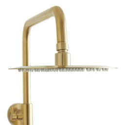 Highlife Bathrooms Spey Rear-Fed Exposed Brushed Brass Thermostatic ...