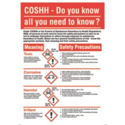 COSHH Safety Poster 600mm x 420mm - Screwfix