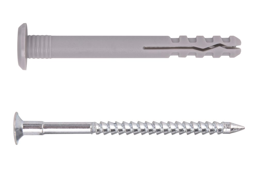 Easyfix Nylon & Steel Mushroom Head Hammer Fixings 8mm x 80mm 50 Pack ...