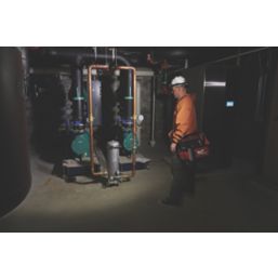 Milwaukee TRUEVIEW LED Slim Headlamp Black/Red 350lm - Screwfix