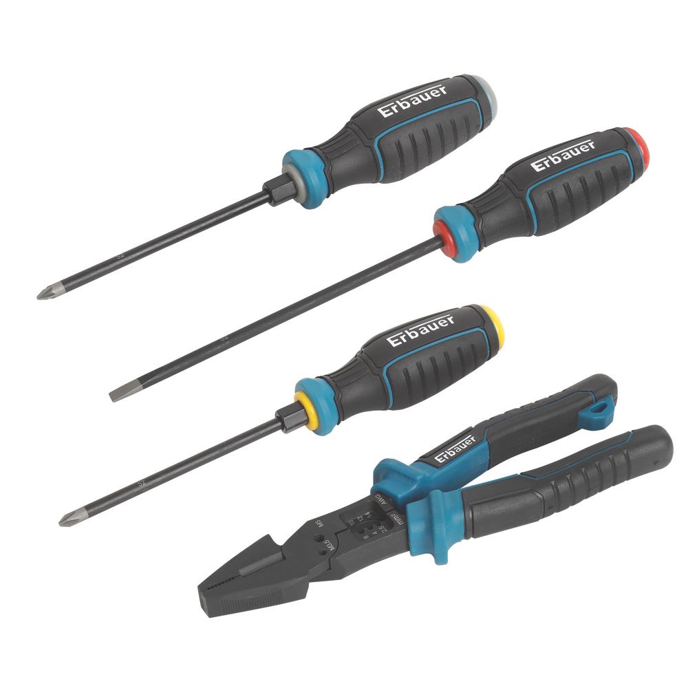 Erbauer Hand Tool Kit 4 Pieces - Screwfix
