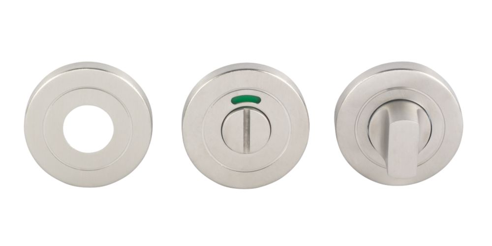 Eurospec Standard WC Thumbturn Set Satin Stainless Steel 52mm - Screwfix